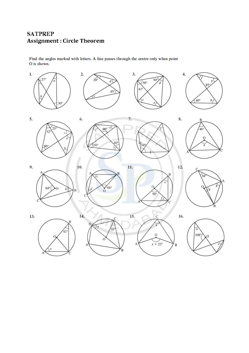 Circle Theorem Proof Worksheet Circle Theorem Proof Worksheet