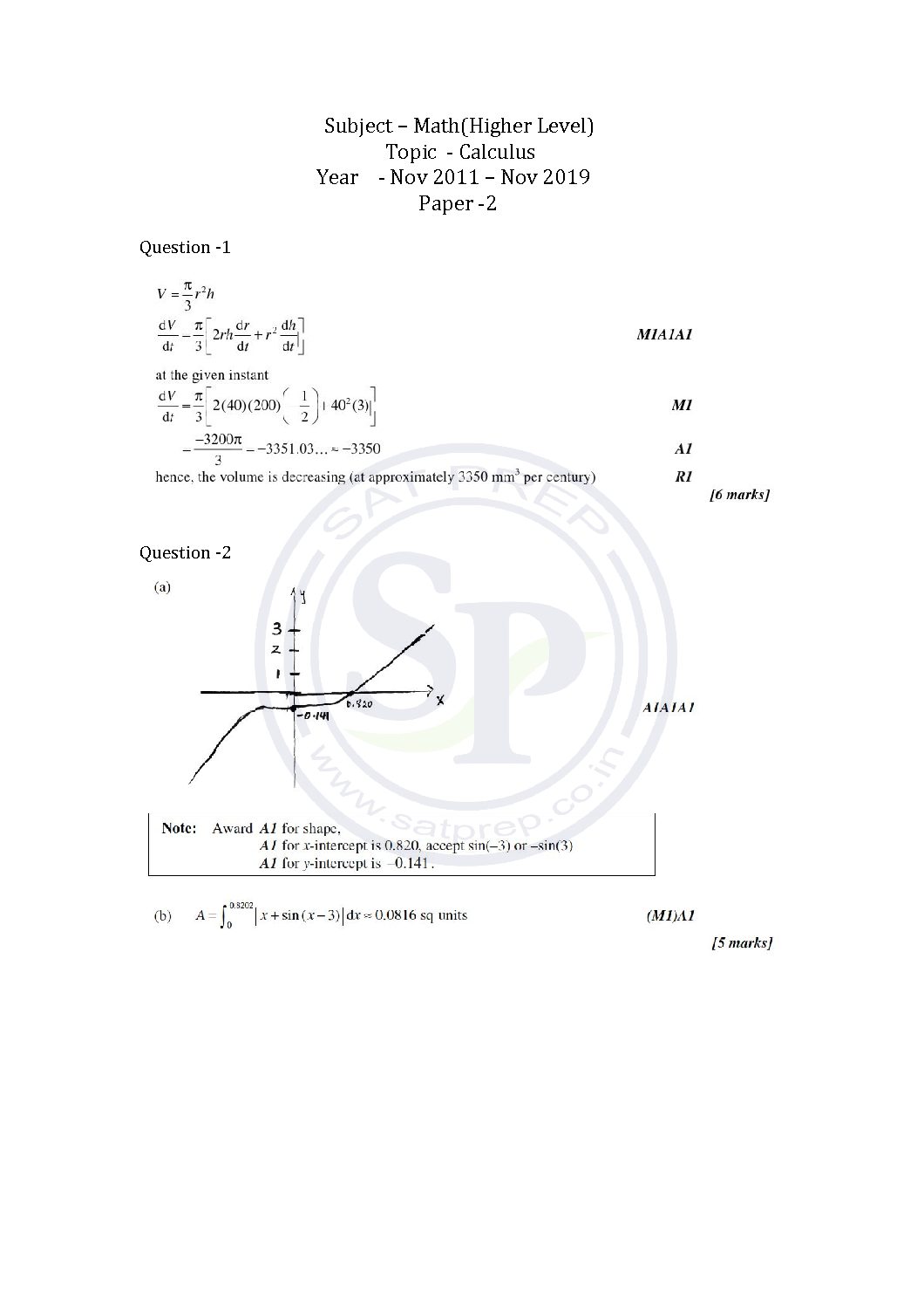 IB Maths HL Archives SAT PREP