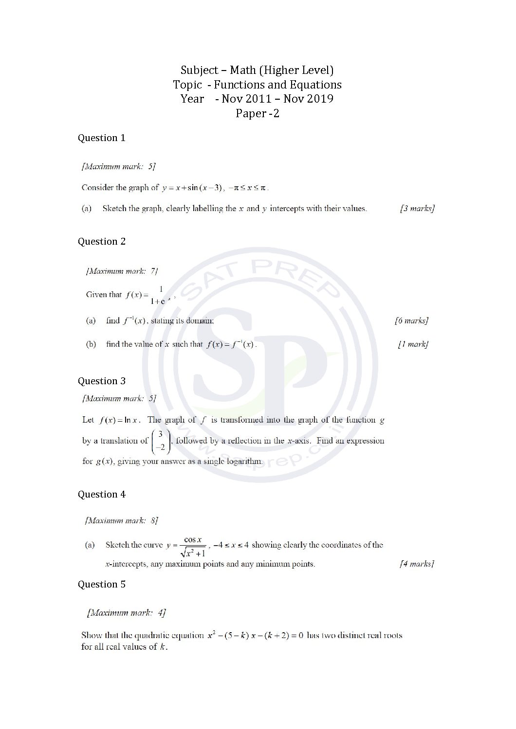 IB Maths HL Archives SAT PREP IB Maths HL Archives SAT PREP