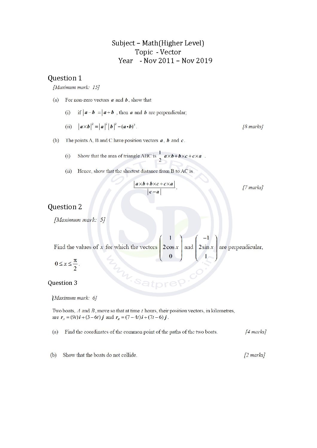 IB Maths HL Archives SAT PREP IB Maths HL Archives SAT PREP