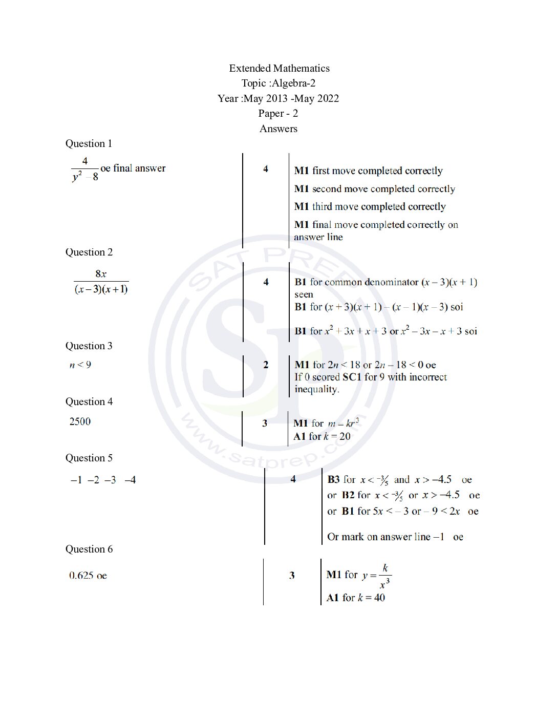 Algebra 2 - ext Archives - SAT PREP